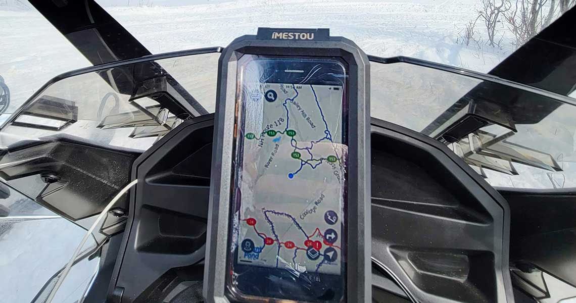 Inexpensive Snowmobile Phone Mount with Wireless Charging