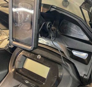 Inexpensive Snowmobile Phone Mount with Wireless Charging